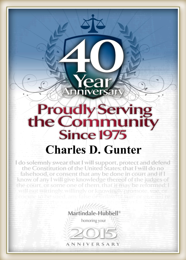 Charles Gunter, Member – Whitaker Chalk Attorneys Whitaker Chalk